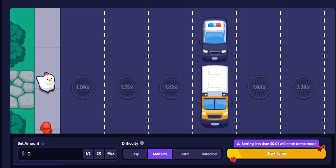 Mission Uncrossable : The Chicken Game at casino - Roobet